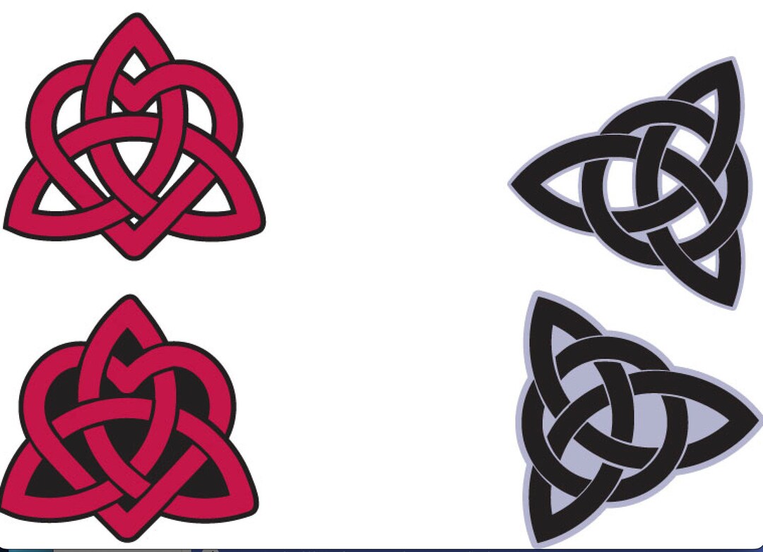 Celtic Knot Bundle Trefoil and Heart Knot SVG Die Cut. - Etsy