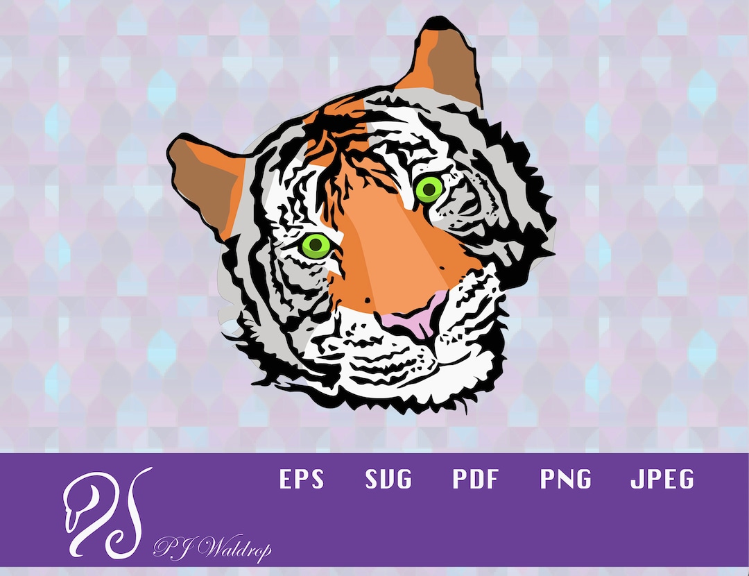 Tiger Face Digital Image and SVG File - Etsy