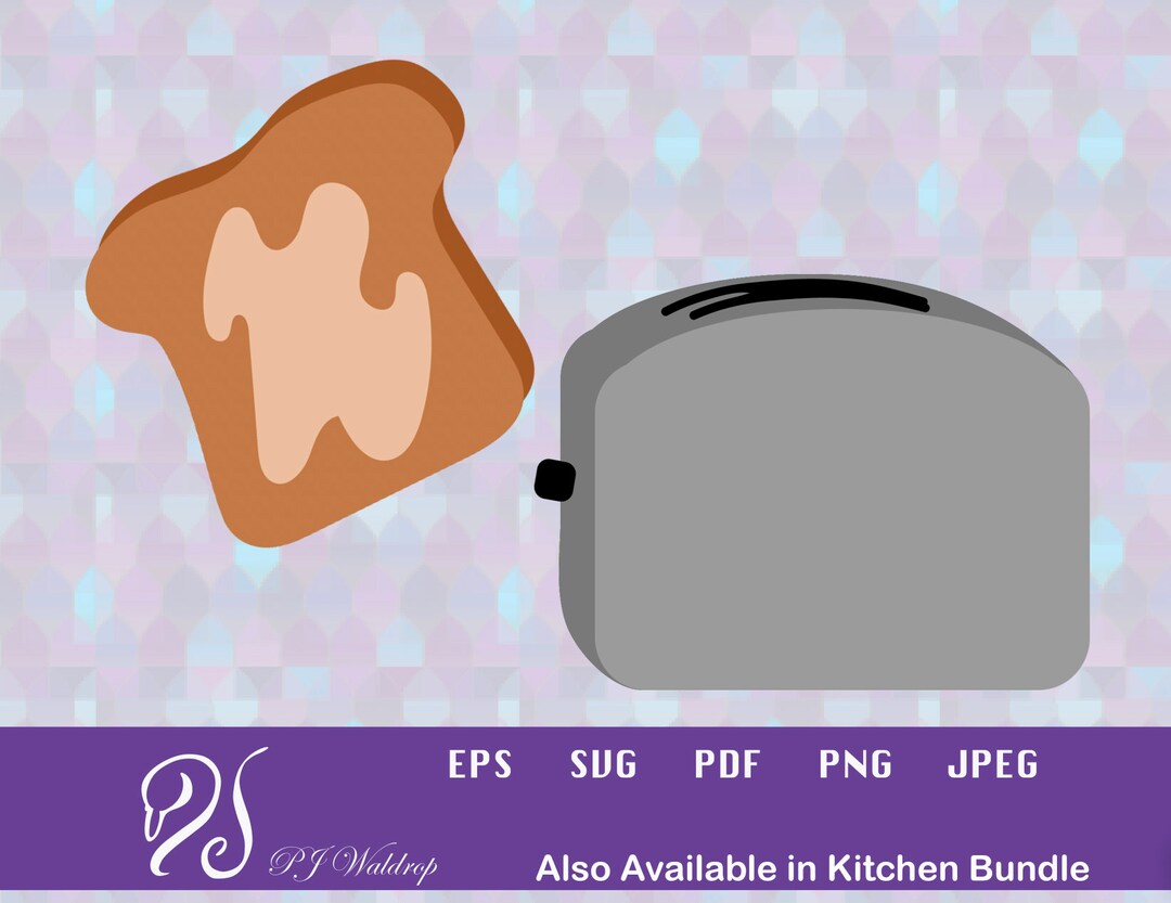 Toast and Toaster Clip Art, SVG, Digital Art or Die Cut - Etsy