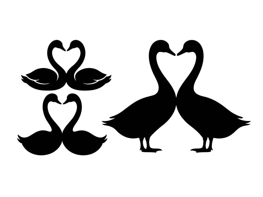 Goose Couple SVG | Romantic Valentine's Day, Wedding Cut File (digital ...