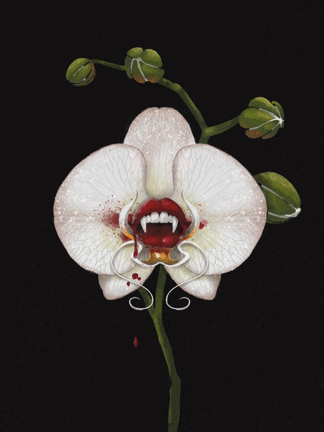 Vampire Orchid - Print - Etsy