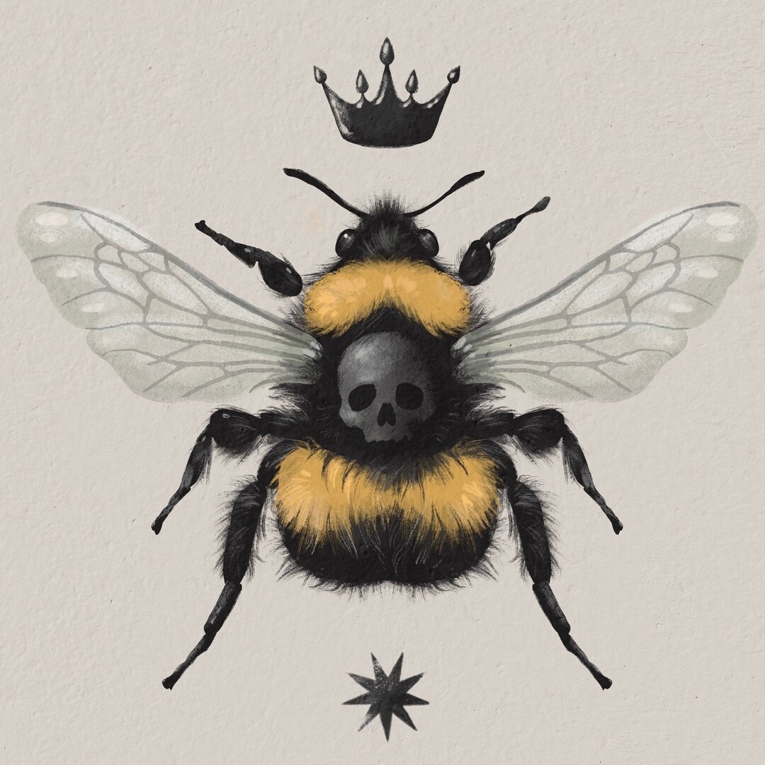 Goth Bumblebee - Print - Etsy