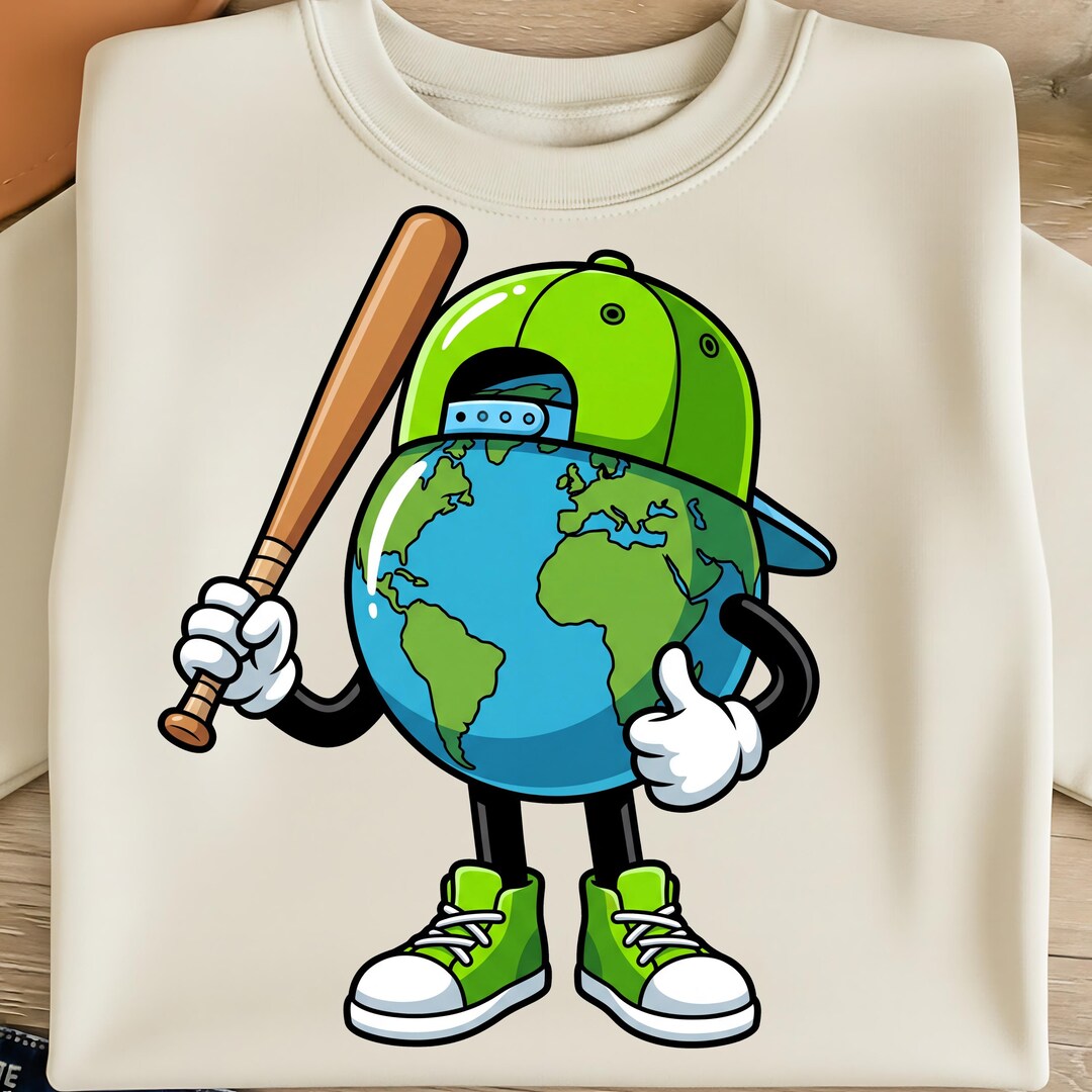 Earth Baseball Player PNG World Mascot Design Global Sports Fan PNG ...