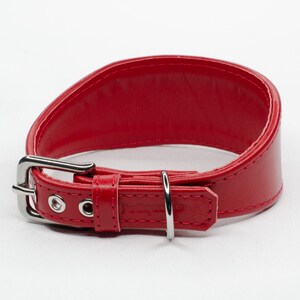 Ruby Red Leather Greyhound Collar - Handmade by Petiquette Collars - Etsy