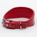 Ruby Red Leather Greyhound Collar - Handmade by Petiquette Collars - Etsy