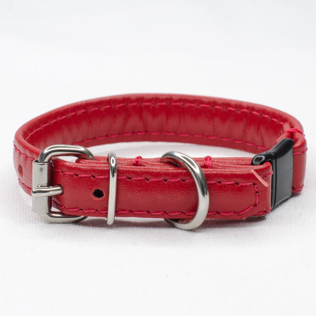 Red Leather Cat Collar | Ultra Soft Cat Collar | Red Cat Collar ...