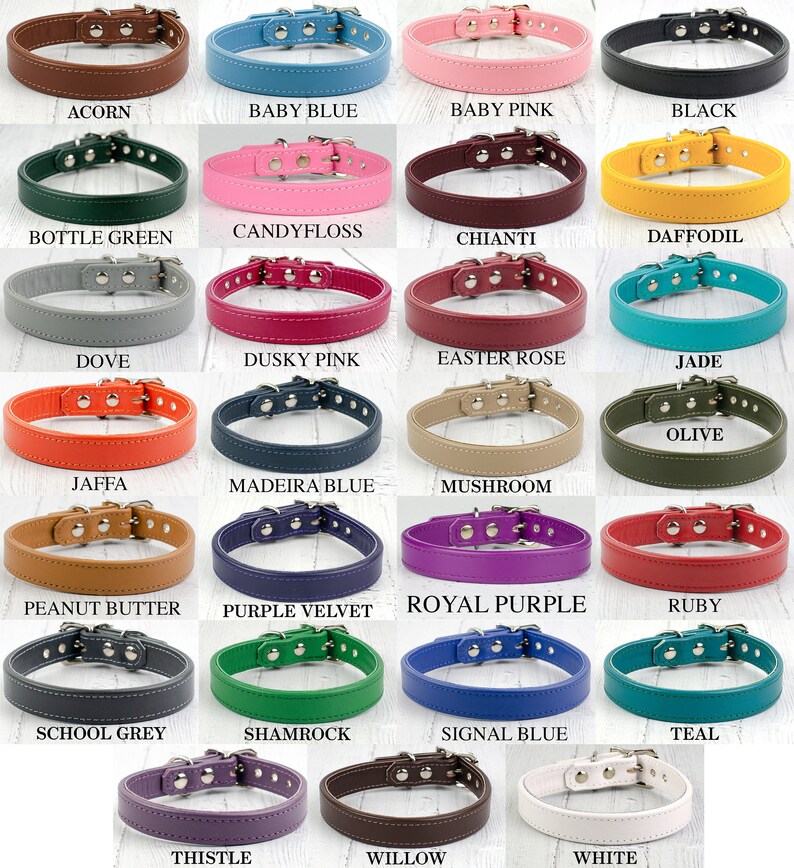 Soft Identification Tag Collar Lightweight Leather House - Etsy