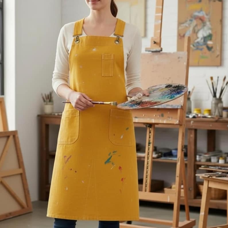 Cross-back Apron Sewing Pattern PDF • Easy Beginner Apron • Japanese ...