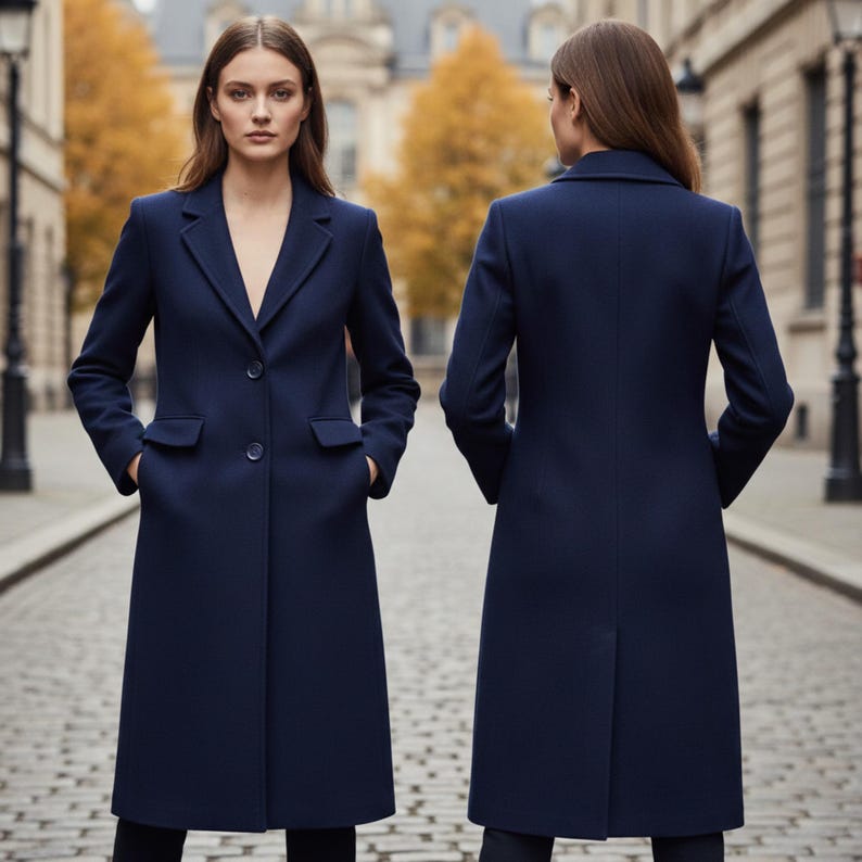 Custom Handmade Coat Sewing Pattern PDF | Long Trench & Tailored ...