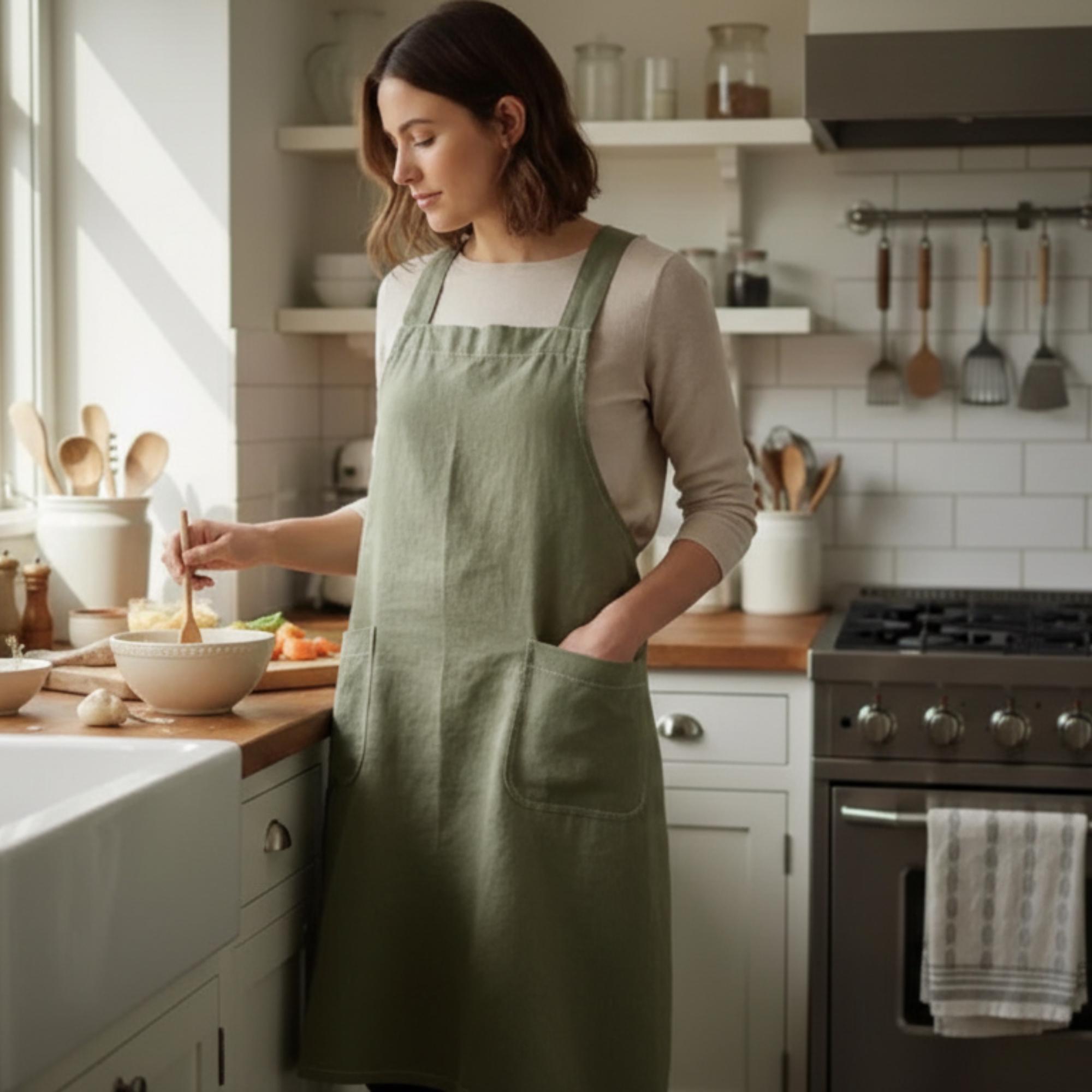 Cross-back Apron Sewing Pattern PDF • Easy Beginner Apron • Japanese ...