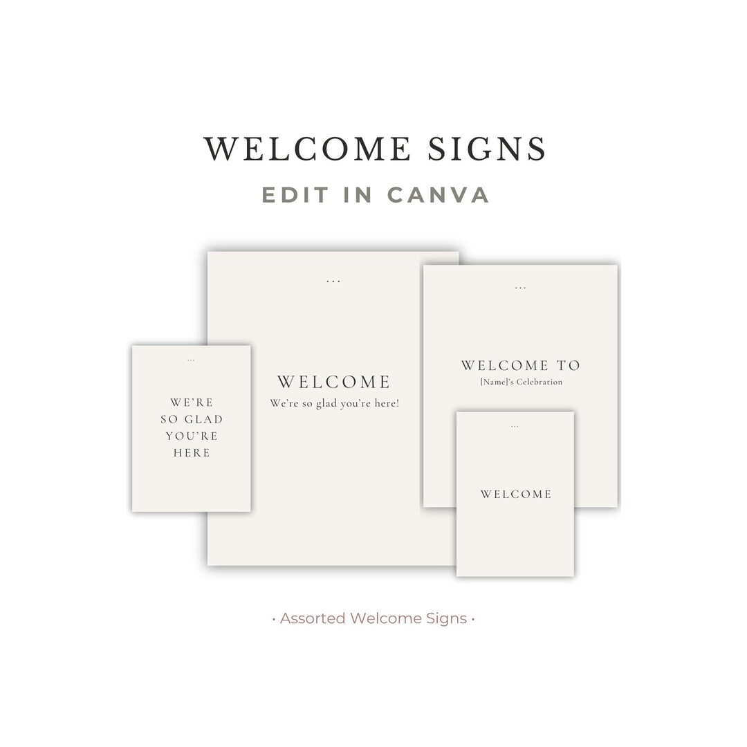 Editable Welcome Sign Template | Printable Event Welcome Sign | Modern ...