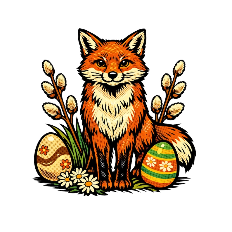 Cute Easter Animals Clipart PNG | Bunny Fox Chick Lamb Hedgehog | Mug ...