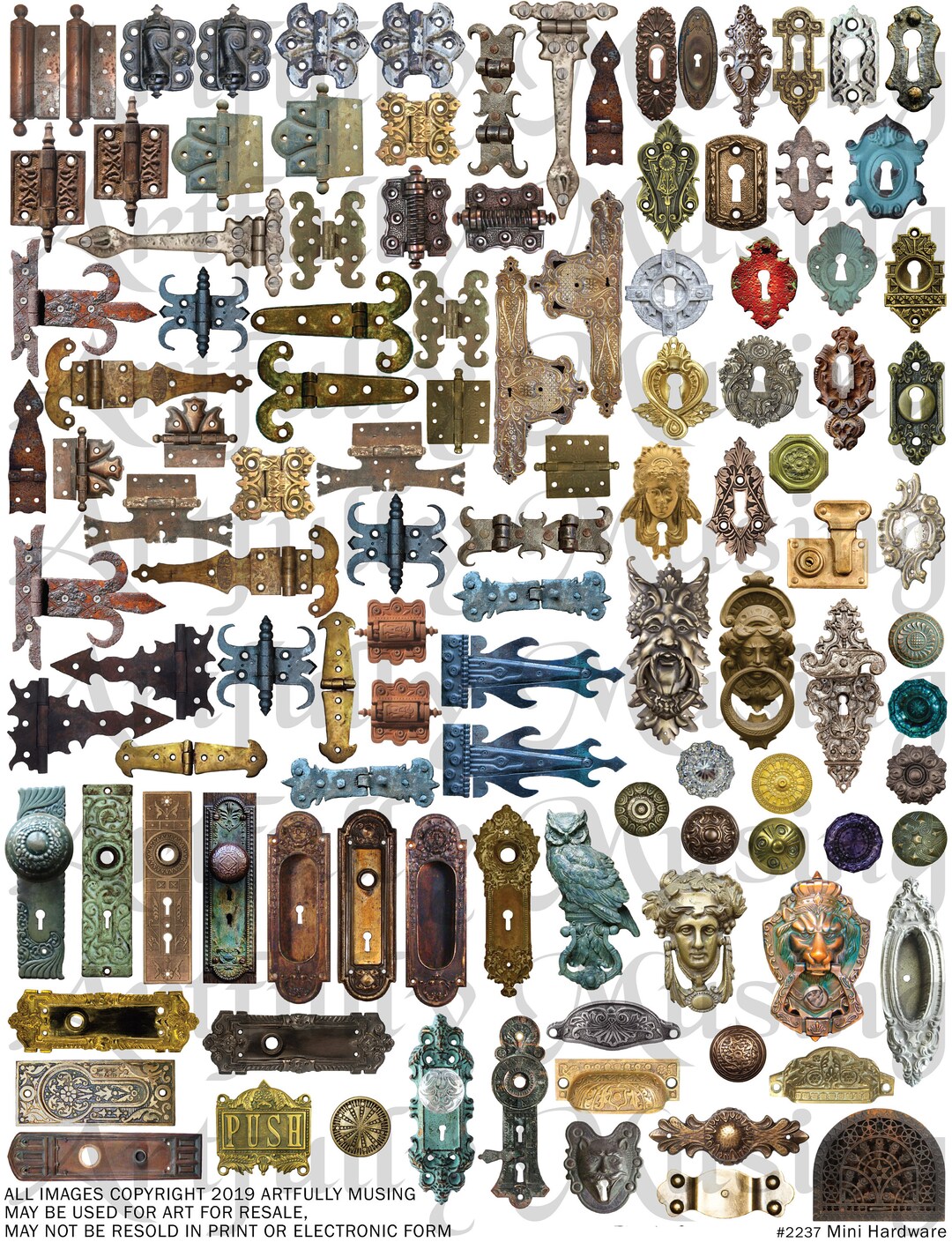 Mini Hardware Collage Sheet- Digital Printable - Instant Download (2237 ...
