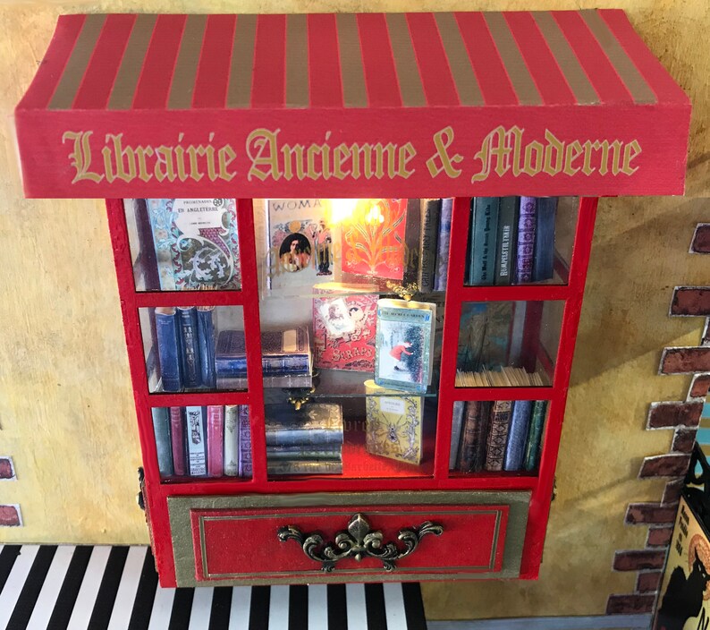 French Bookstore - Vintage - Miniature - Posters Signs Awnings -etc ...