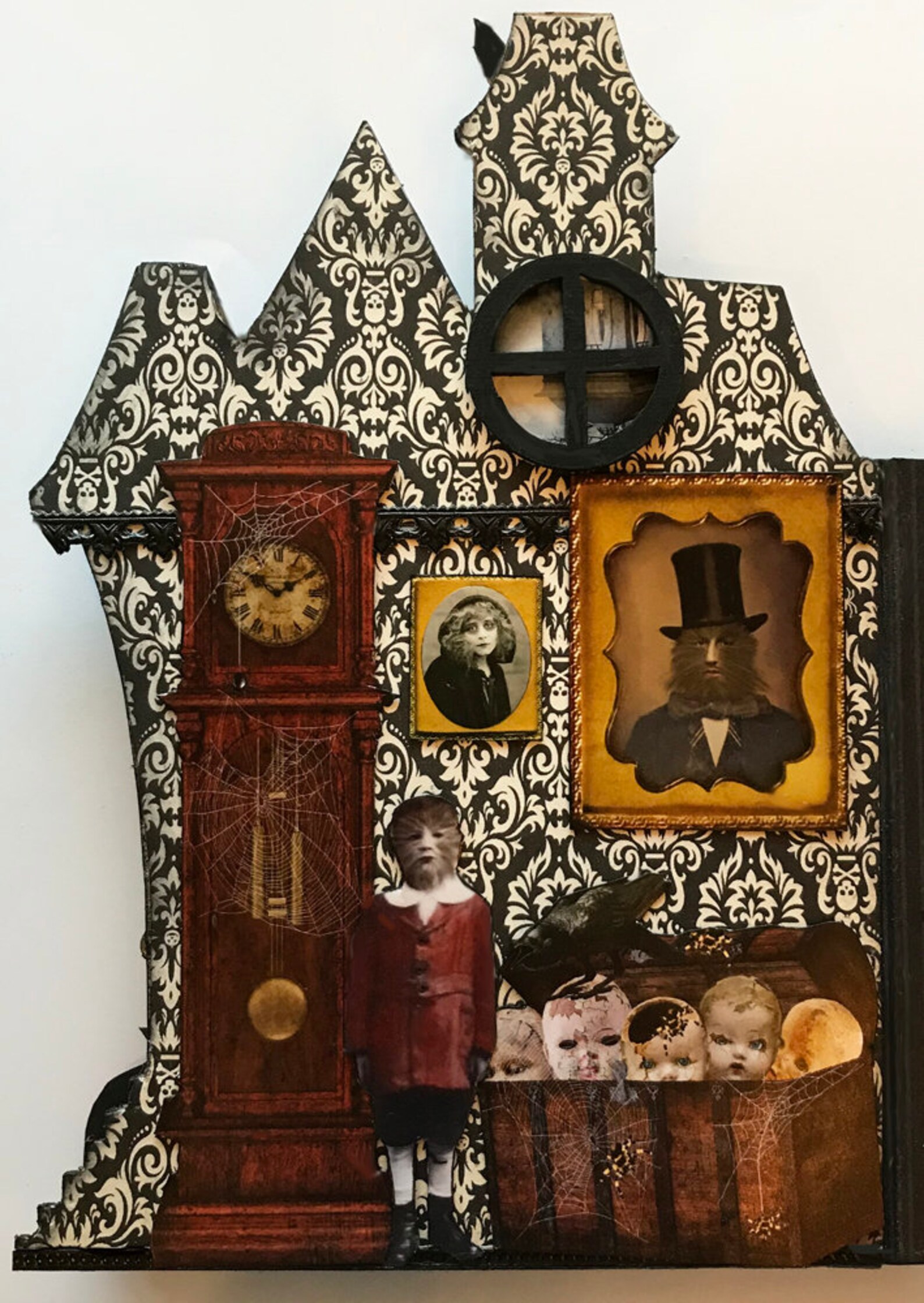 SPOOKY FRAMED PORTRAITS Halloween Collage Sheet- Digital Printable ...