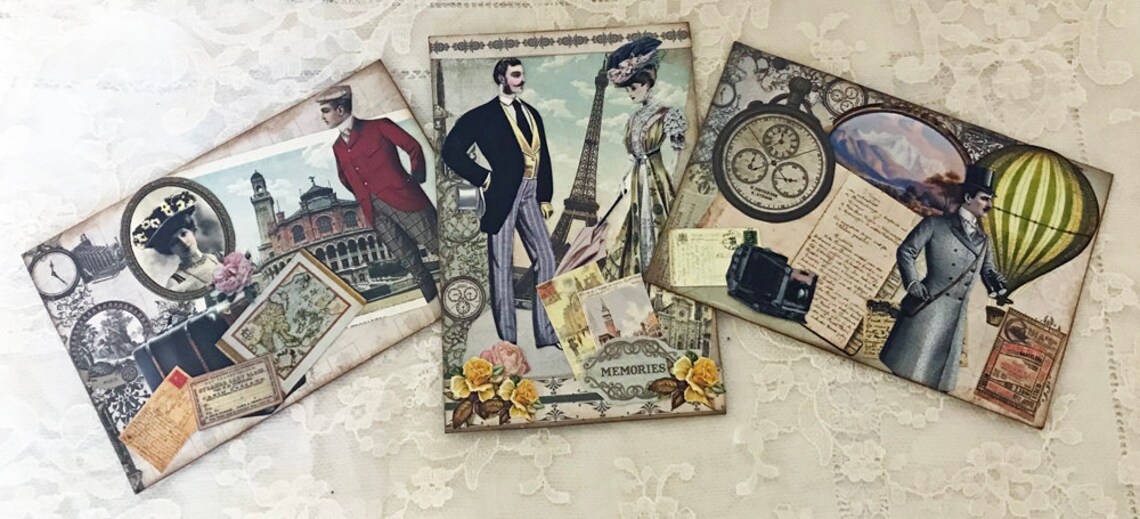 Dapper Fellows Collage Sheet Digital Printable Instant | Etsy