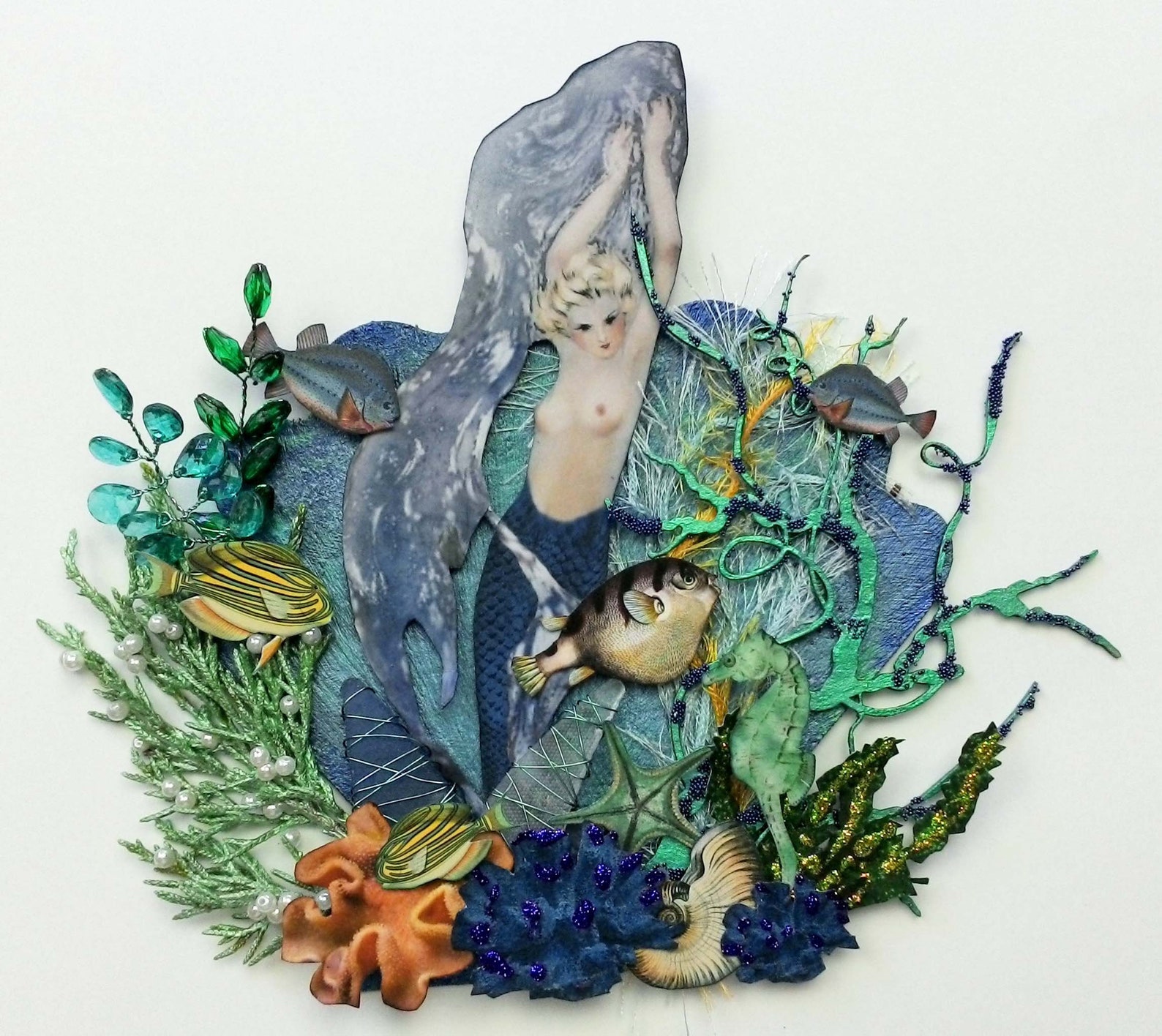 Mermaid Garden 1 Collage Sheet Digital Printable Instant | Etsy