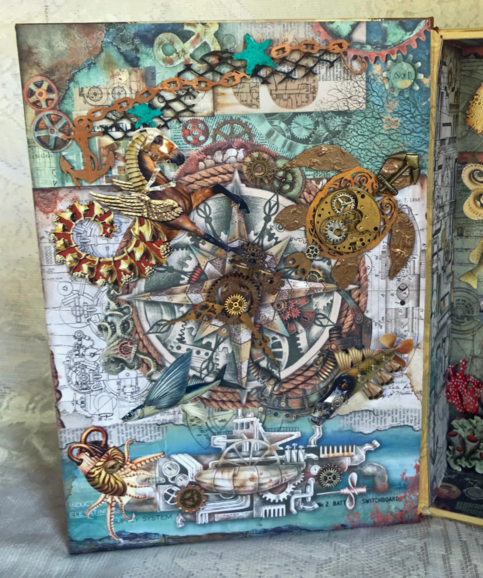 COLORFUL FISH Collage Sheet Digital Printable Instant | Etsy