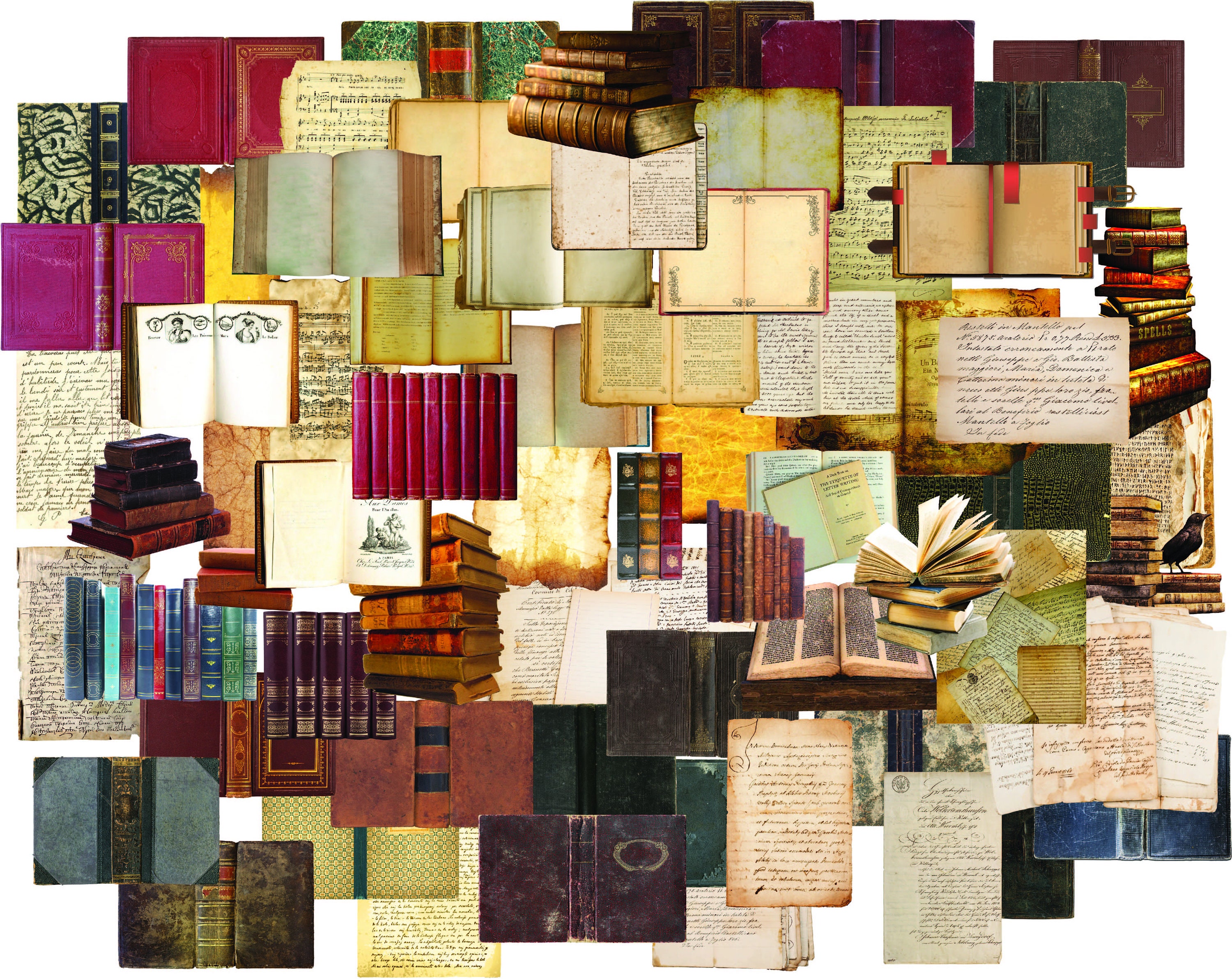 Old Books Paper Music & Parchment 67 Separate Images - Etsy