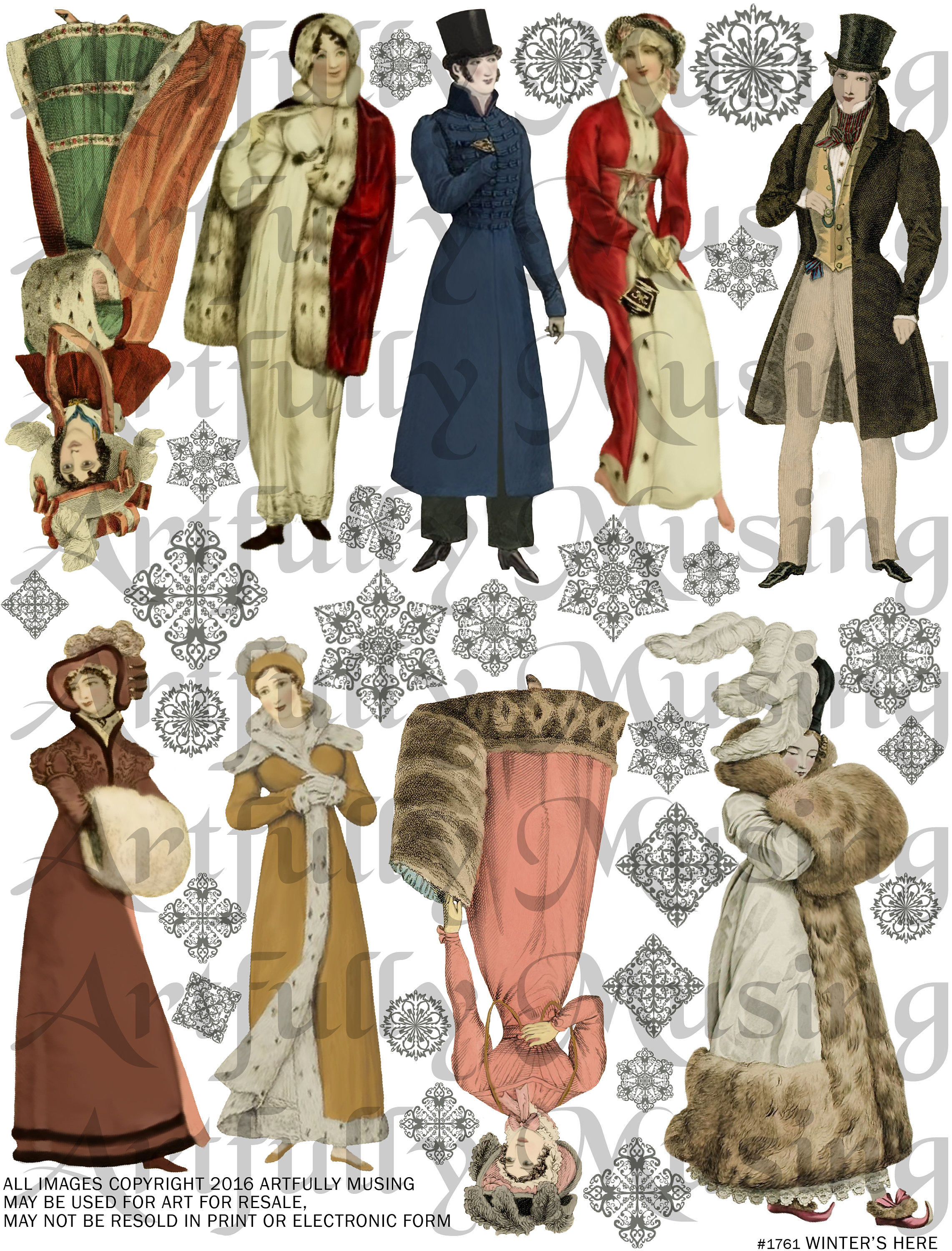 Winter is Here Regency Period Jane Austin Women & Men Collage | Etsy