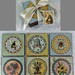 Bees Medallions Faux Postage Collage Sheet- Digital Printable - Instant ...