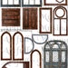 OLD WINDOWS 2 Architecture Collage Sheet Digital Printable Instant ...