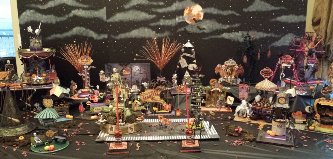 Halloween Carnival #1 - Miniature Ticket Booth Collage Sheet- Digital ...