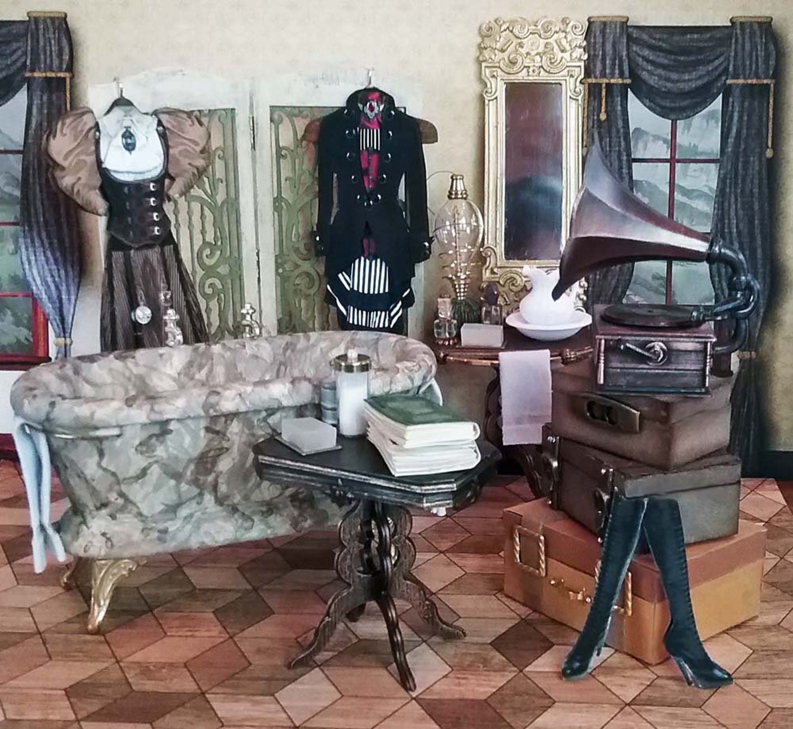 Steampunk Fashion 1 Paper Dolls Collage Sheet Digital | Etsy