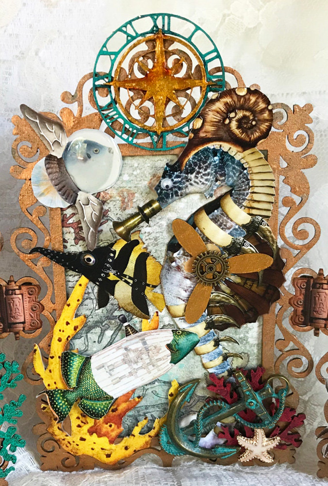 COLORFUL FISH Collage Sheet Digital Printable Instant | Etsy