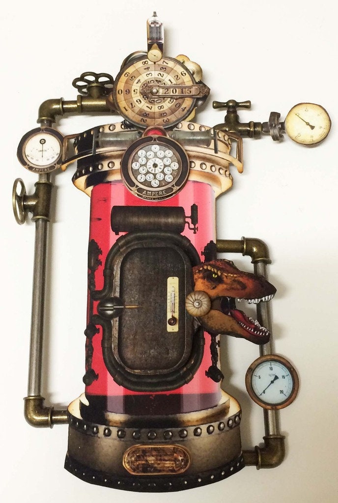 Steampunk Time Machine Image Set Separate Images Digital - Etsy