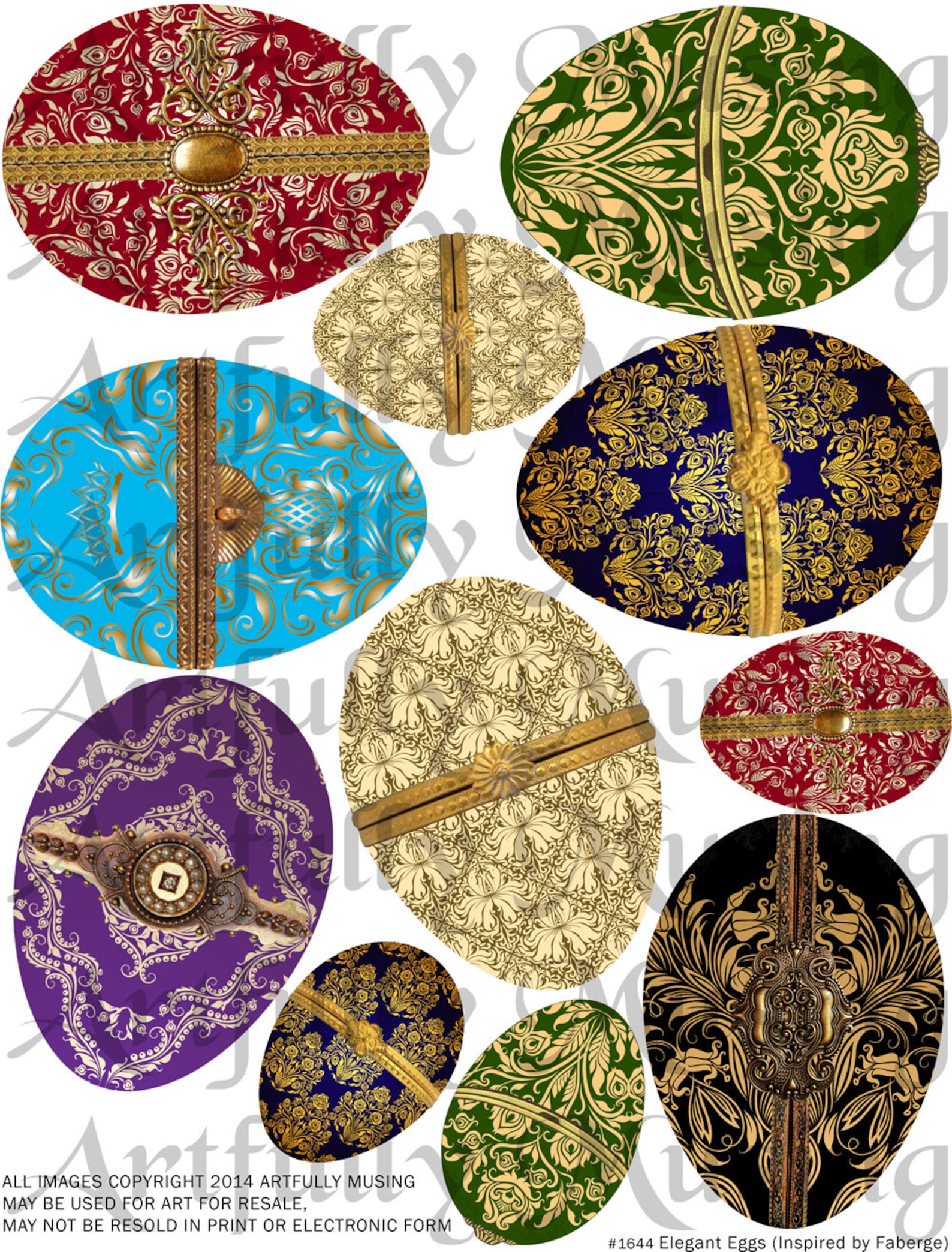 Openable Elegant Eggs Inspired by Faberge Eggs ATC Sized | Etsy