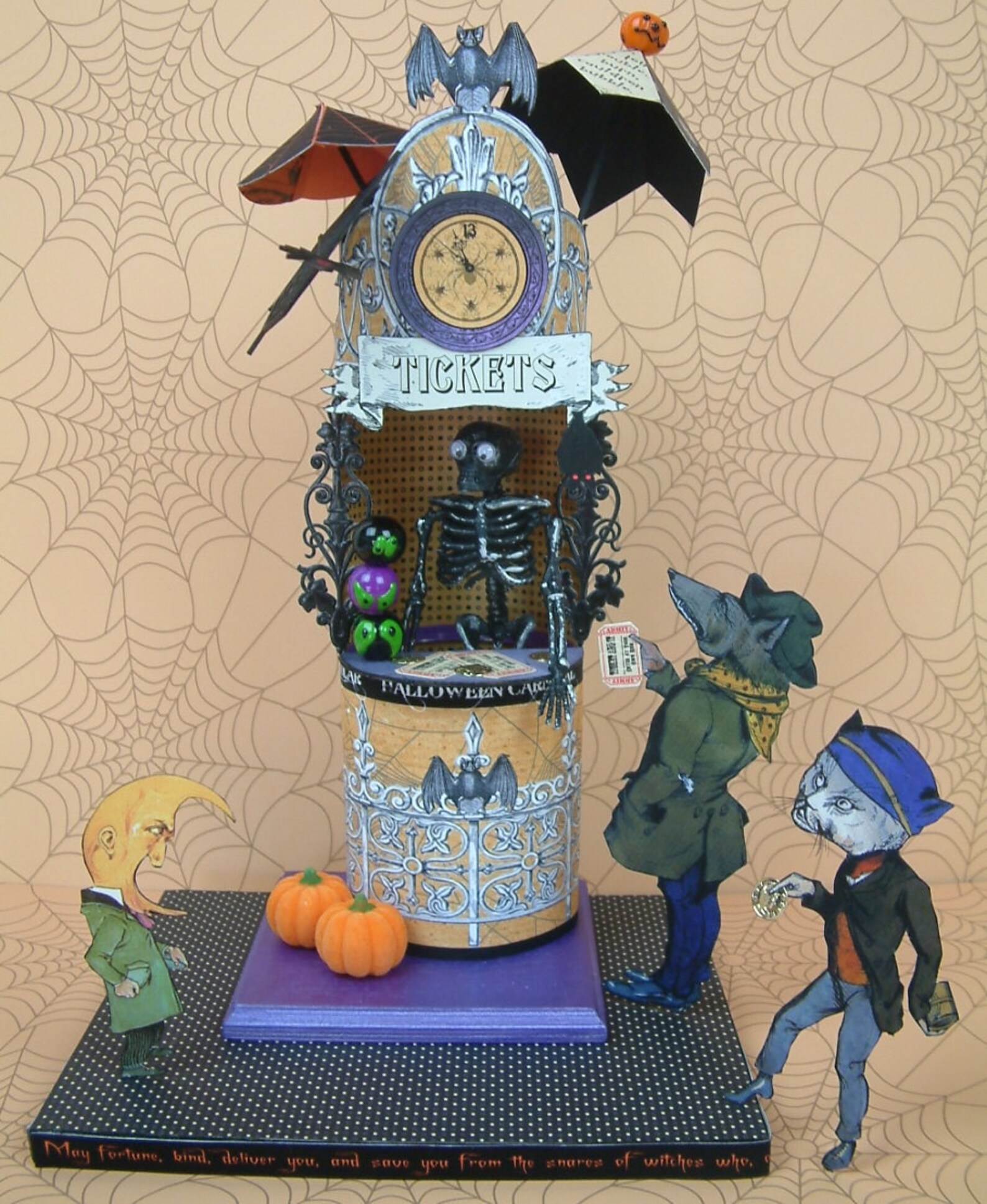 Halloween Carnival 1 Miniature Ticket Booth Collage Sheet - Etsy