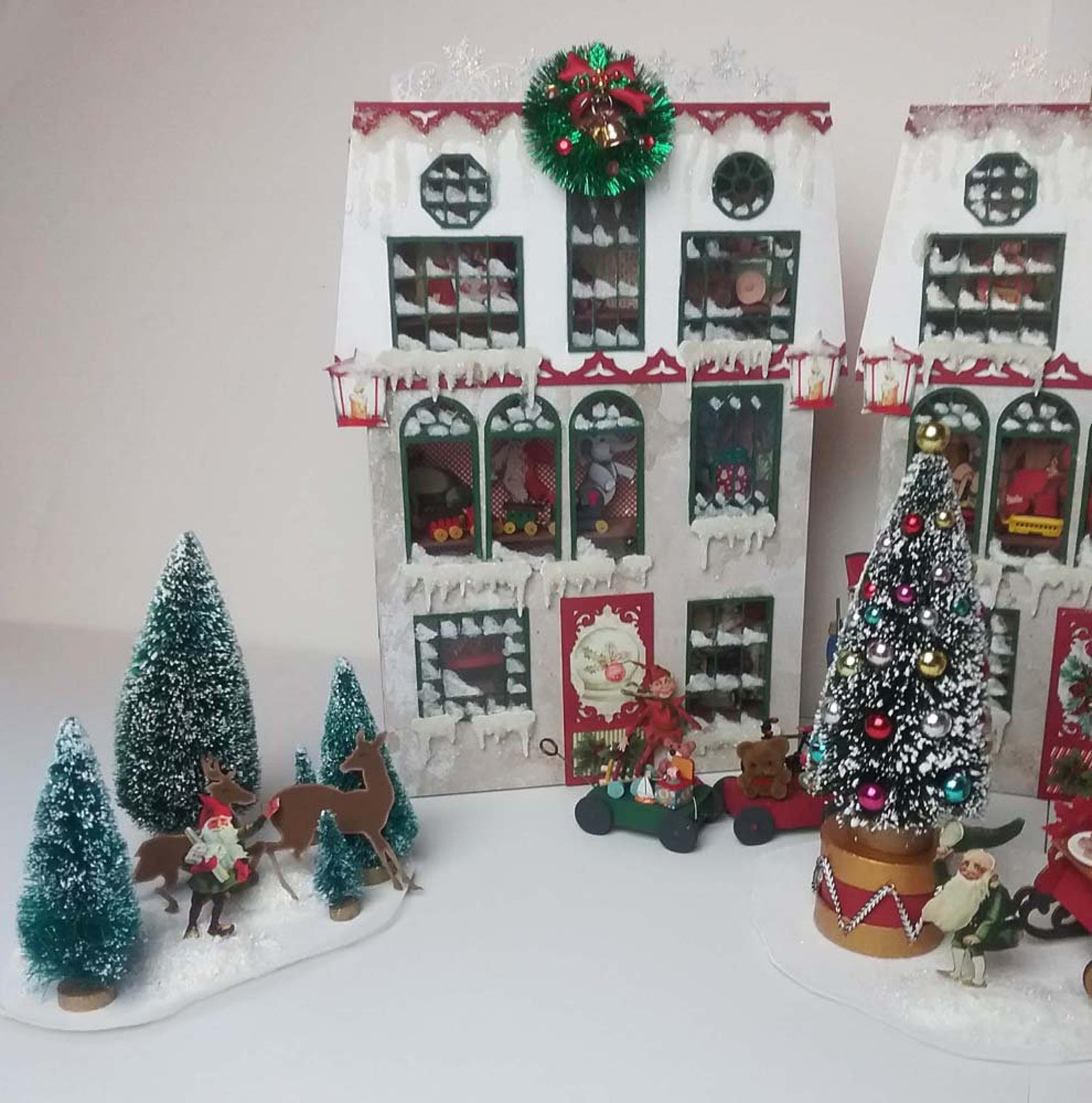 Christmas Elves in Santa's Workshop North Pole Collage | Etsy