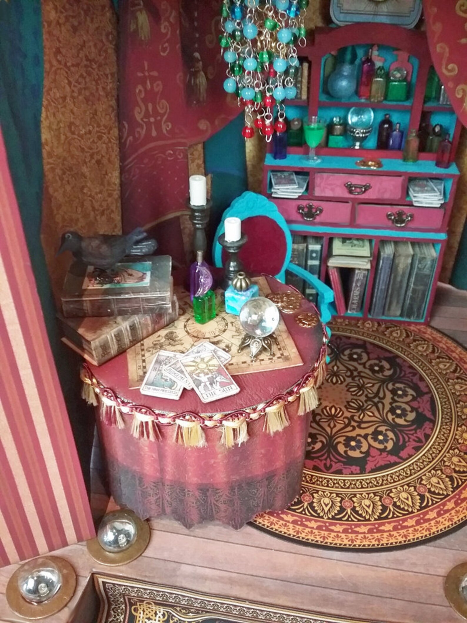 6 Collage Sheet Set - Gypsy Fortune Teller Scene With Tent - Digital ...