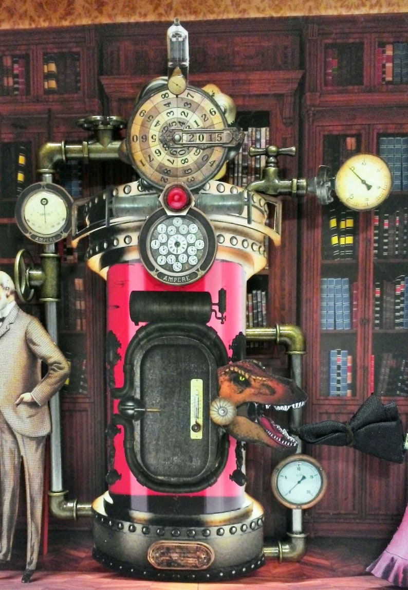 Time Machine Steampunk Collage Sheet- Digital Printable - Instant ...