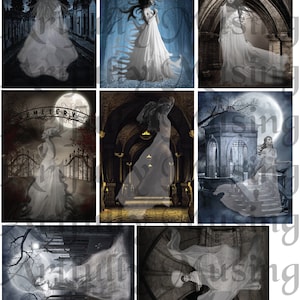 GHOSTS Halloween Collage Sheet- Digital Printable - Instant Download ...
