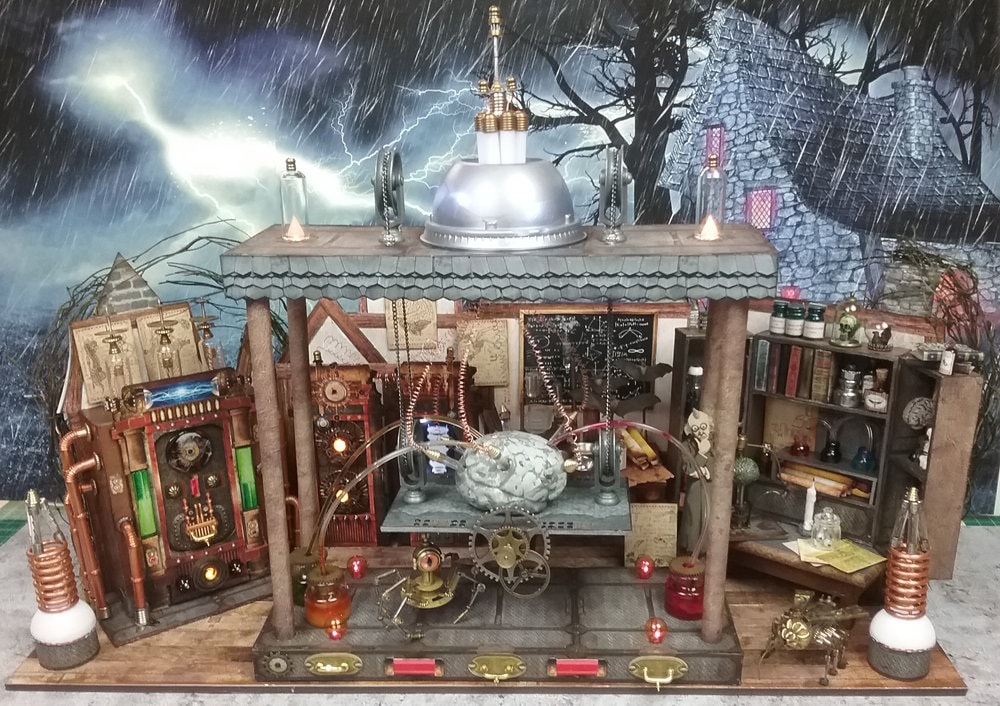 Mad Scientist Laboratory - Grimsley Village Miniature Halloween ...