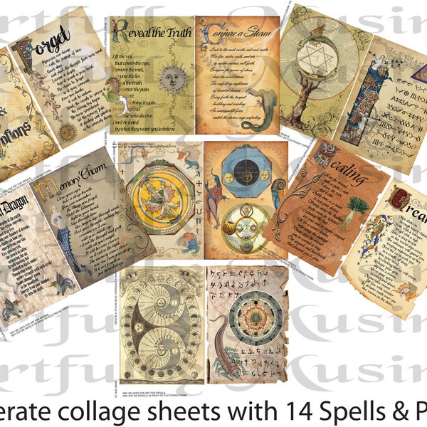 Spell Book Pages - Etsy