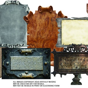 Blank Vintage Signs & Plaques Architecture 23 Separate Images - Digital ...