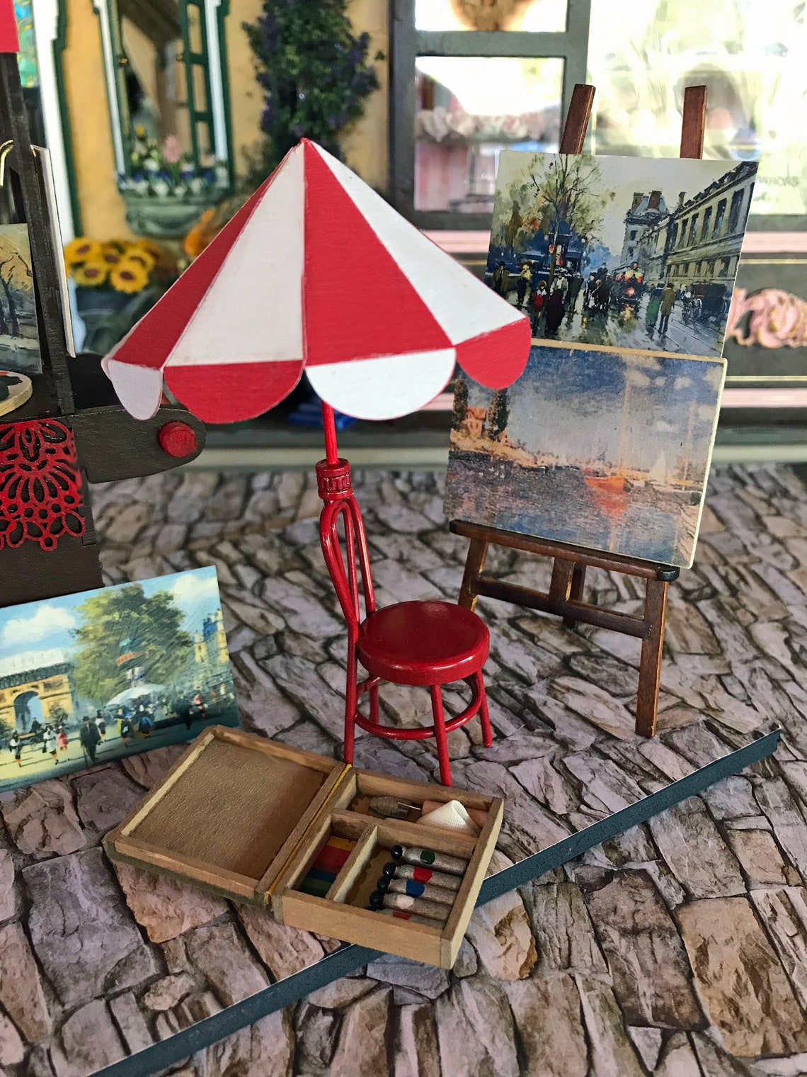 Miniature Paris France Paintings Ephemera Collage Sheet | Etsy