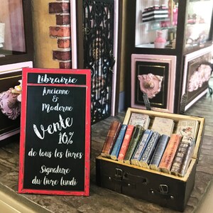 French Bookstore - Vintage - Miniature - Posters Signs Awnings -etc ...
