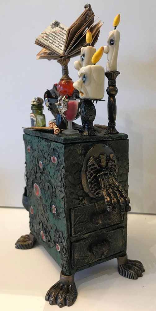 Miniature Witchy Library Halloween Collage Sheet Digital - Etsy