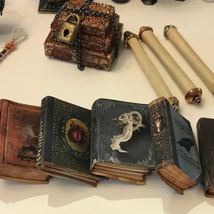 Miniature Witchy Library Halloween Collage Sheet #1- Digital Printable ...