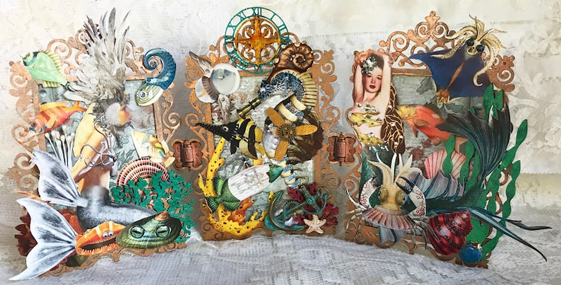 COLORFUL FISH Collage Sheet Digital Printable Instant - Etsy