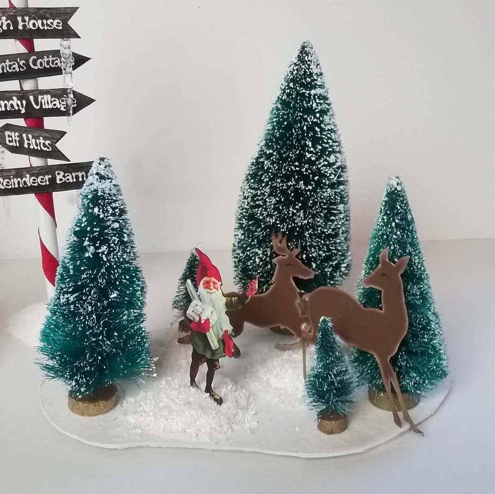 Christmas Elves in Santa's Workshop North Pole Collage - Etsy