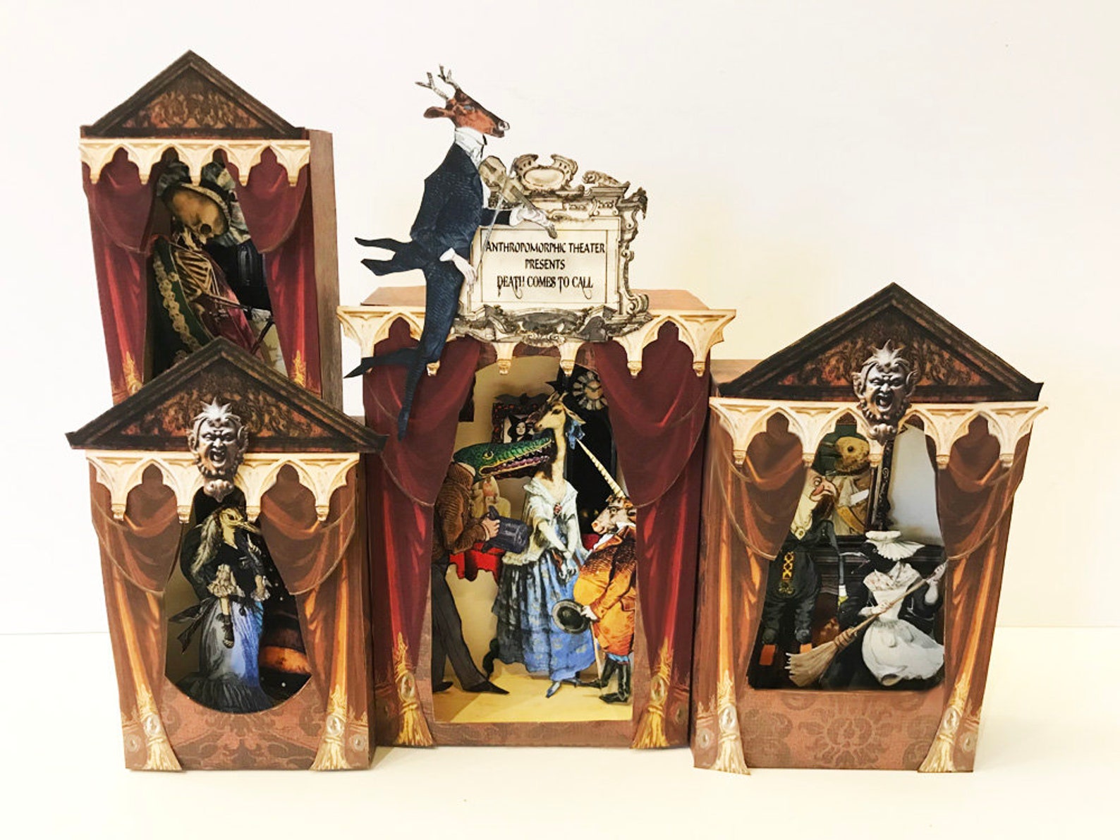 Mini Gothic Architecture Miniature Halloween Collage Sheet - Etsy