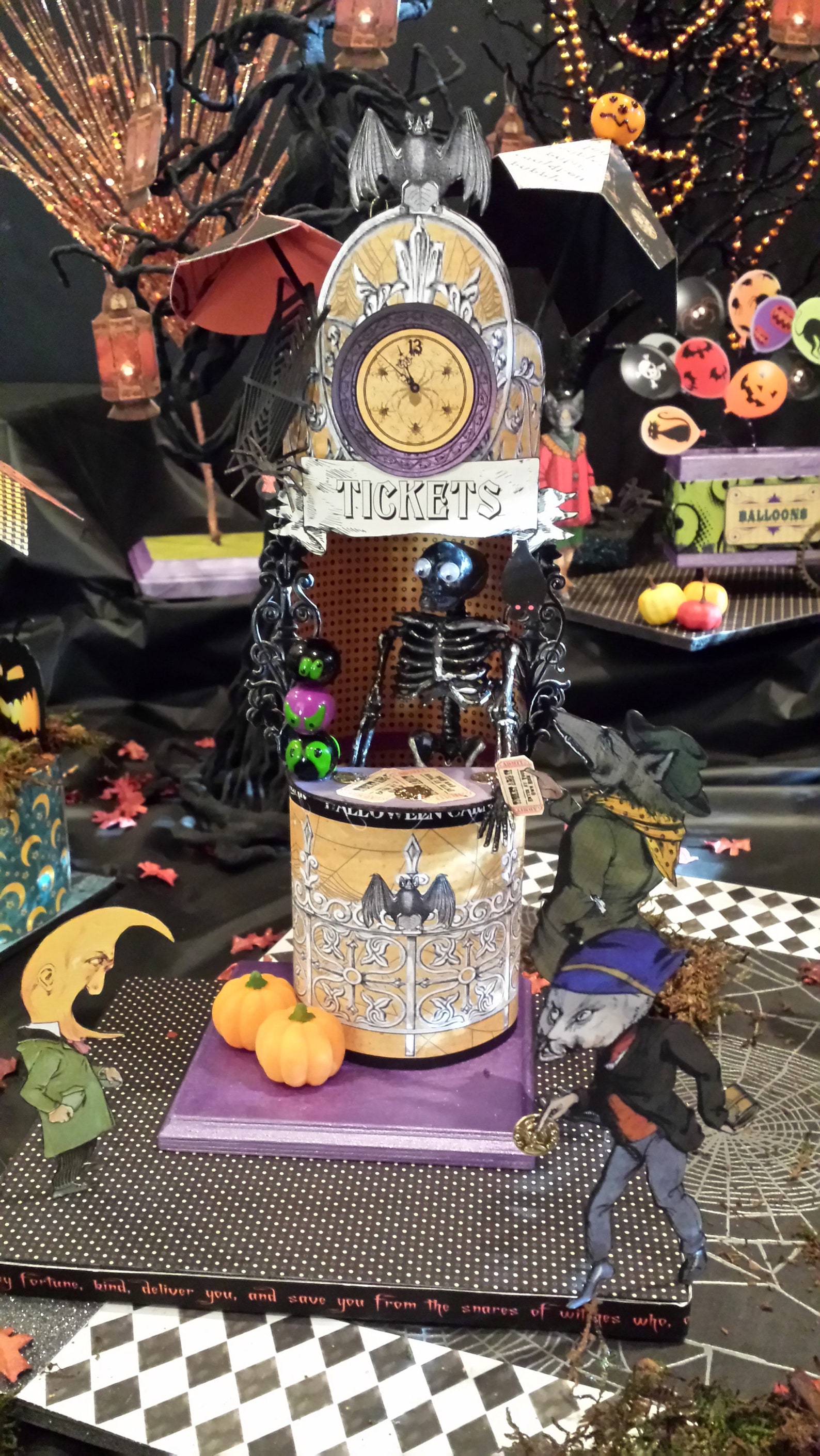 Halloween Carnival #1 - Miniature Ticket Booth Collage Sheet- Digital ...