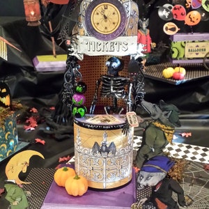 Halloween Carnival #1 - Miniature Ticket Booth Collage Sheet- Digital ...