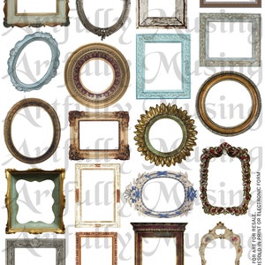 Mini Picture Frames #1 Collage Sheet- Digital Printable - Instant ...