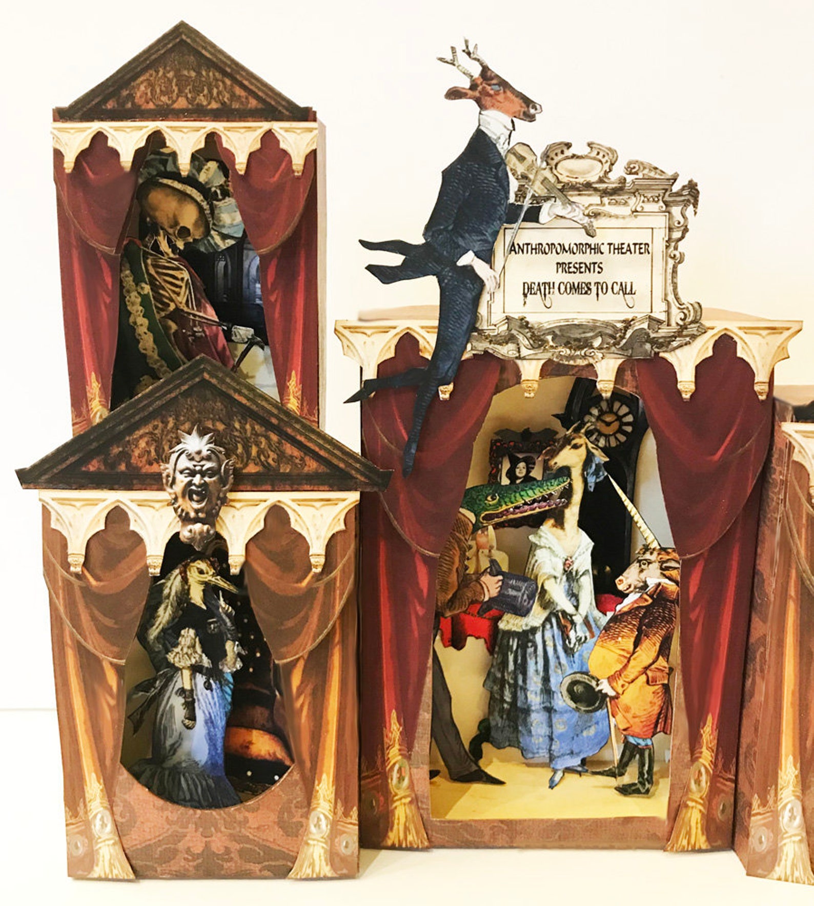 Mini Gothic Architecture Miniature Halloween Collage Sheet - Etsy